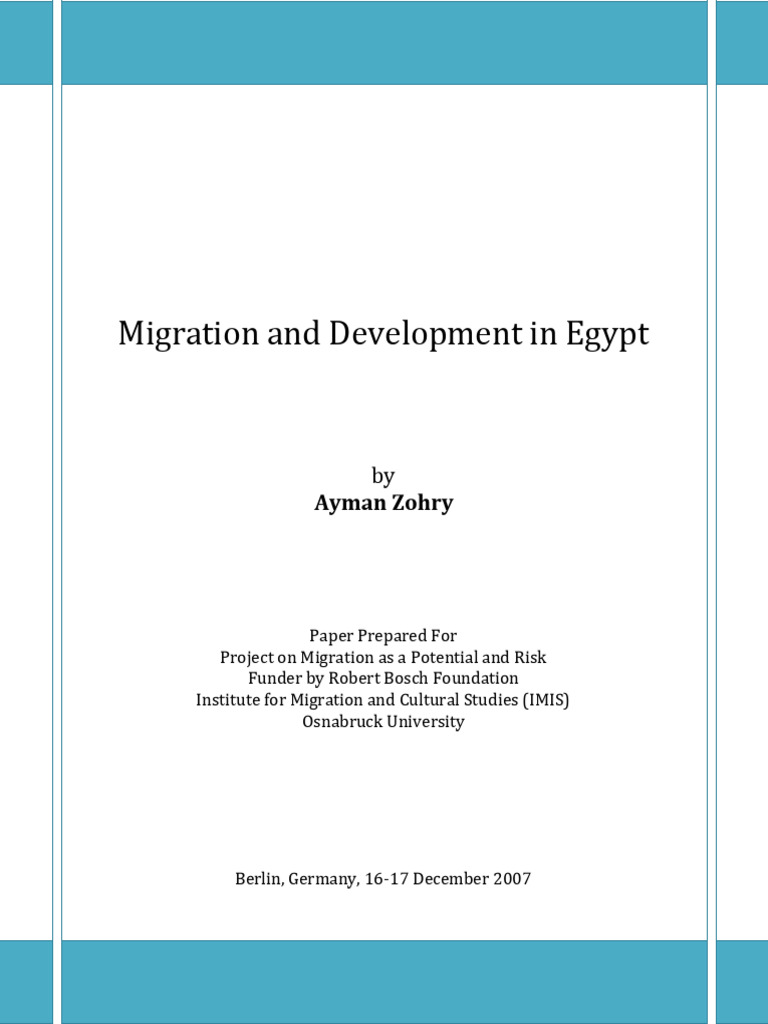 Migration and Development in Egypt | PDF | Immigration | Human Migration