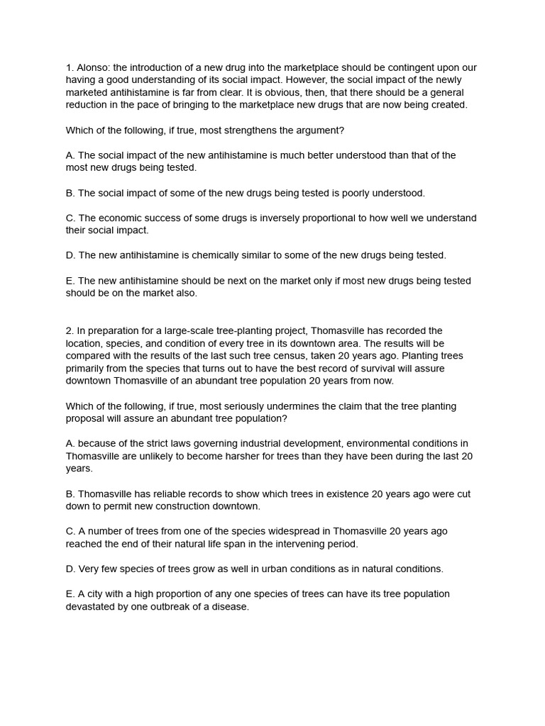 GMAT Critical Reasoning - Mix Questions Set 1 | PDF | Beetle | Insects