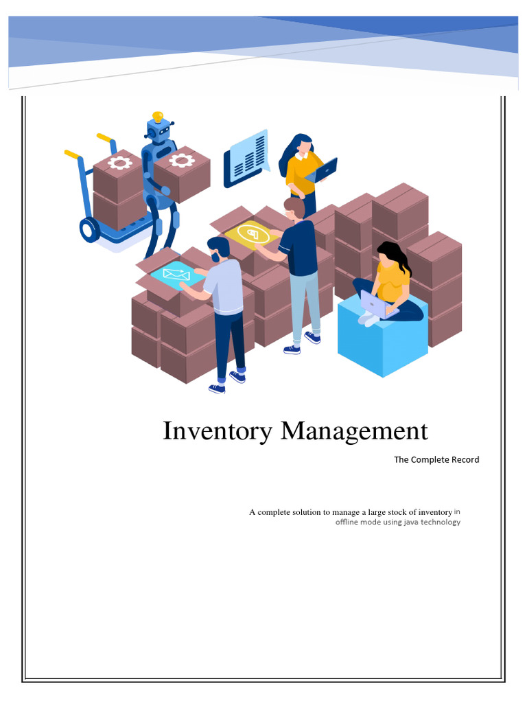 Inventory Management Project Pdf Java Virtual Machine Java Software Platform