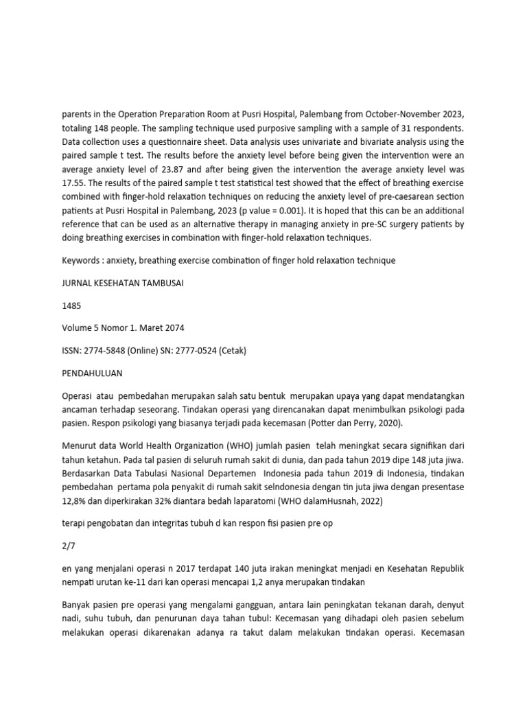 Parents in The Operation Preparation Room at Pusri Hospital Deep ...