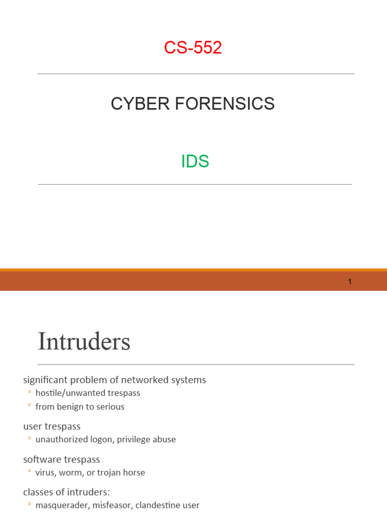 ids | PDF | Security | Computer Security