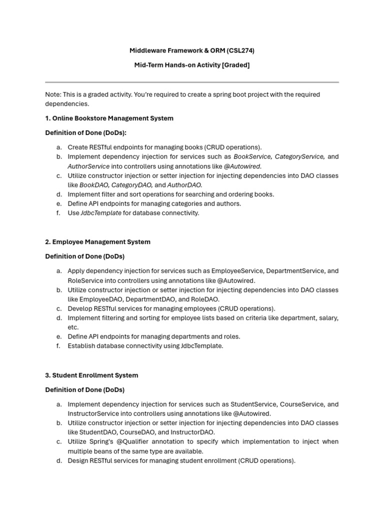 Middleware Framework - Mid Term Hands-On Activity | PDF | Information Technology | Information ...