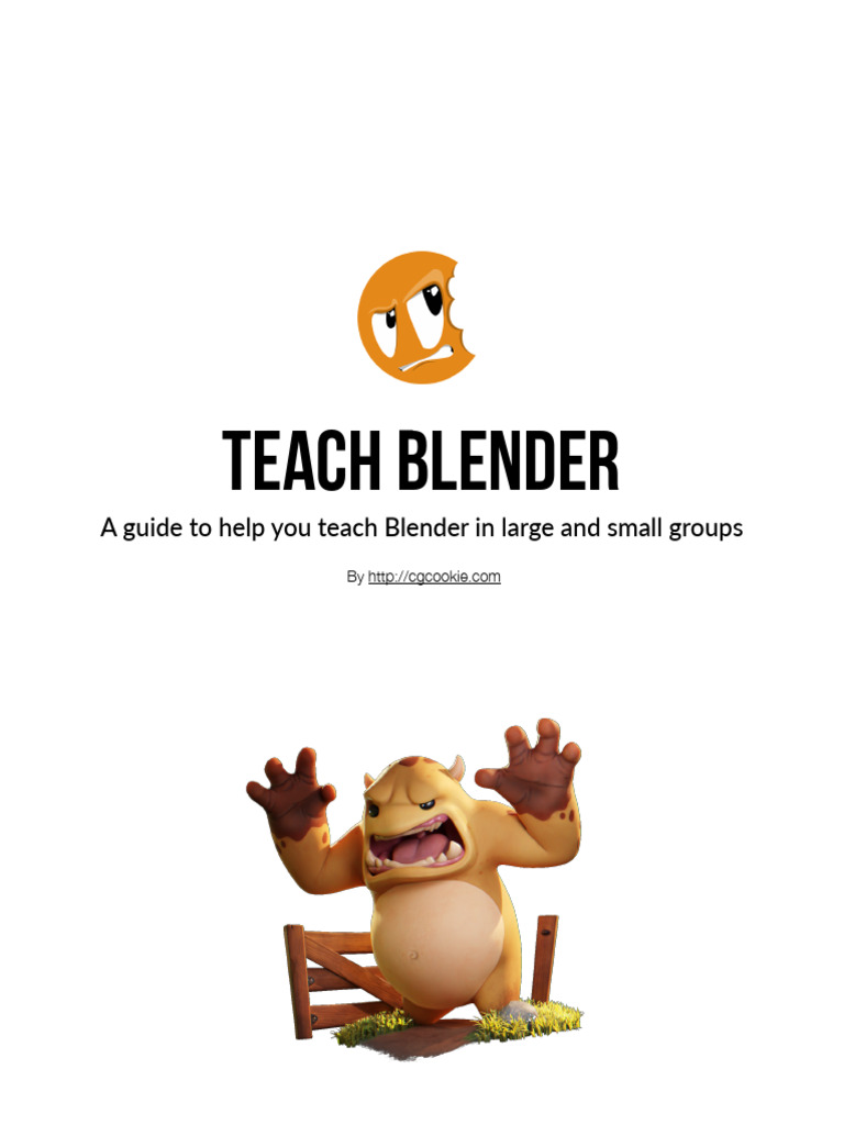 Blender CG Cookie Teaching Guide | Download Free PDF | Blender (Software) | Educational Technology