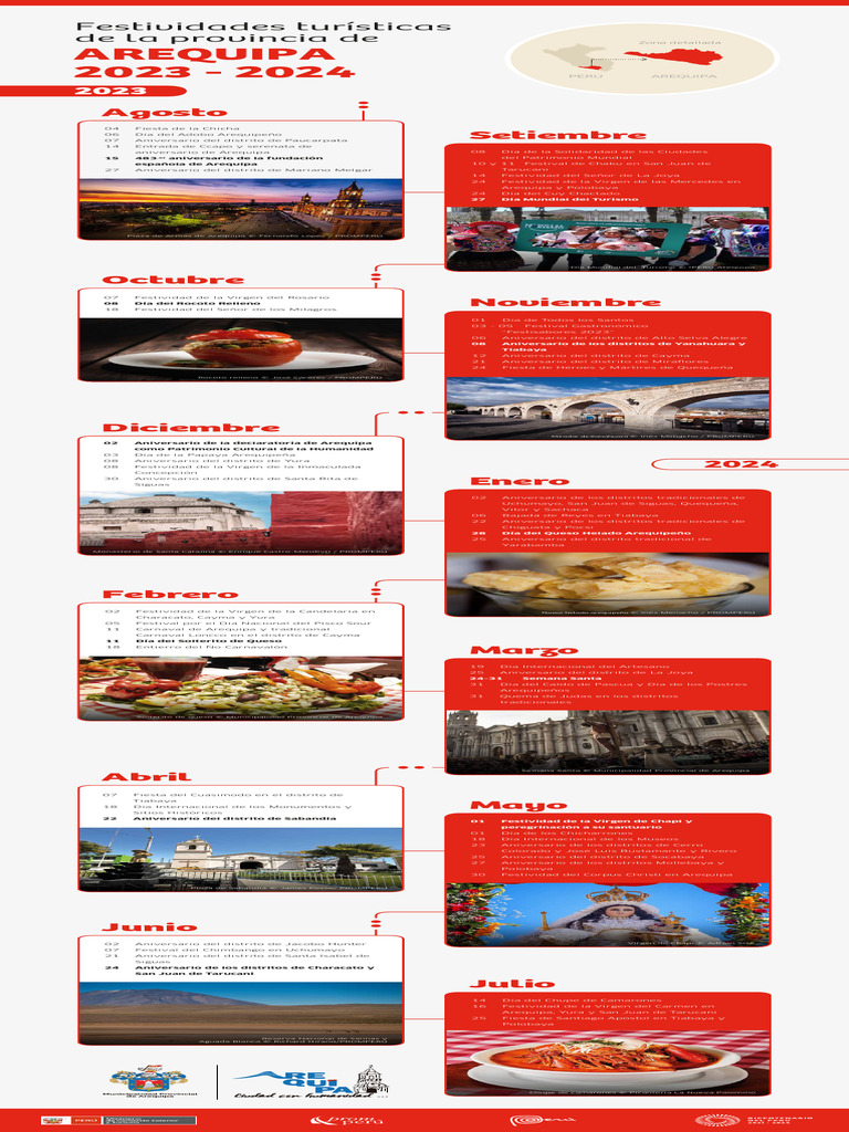 Programa Turistico Agenda Arequipa | PDF | Fiestas cristianas y días santos