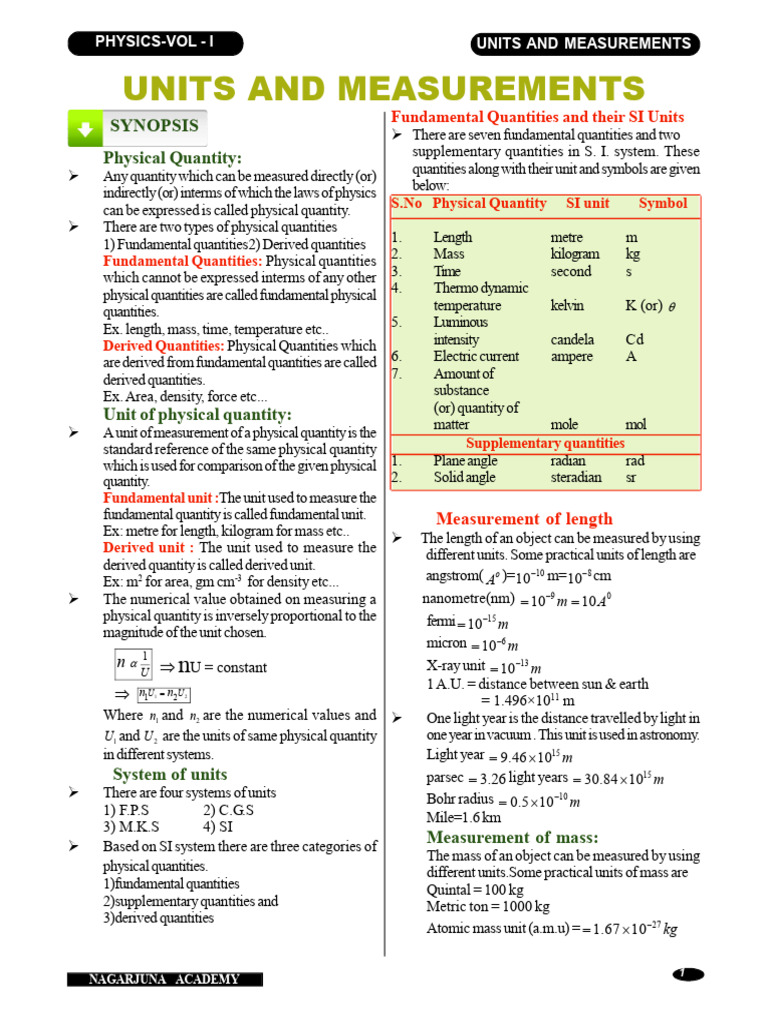 2.UNITSANDMEASUREMENTS) | PDF | Observational Error | Significant Figures