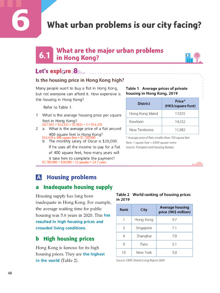 Junior Secondary Exploring, Geog Raphy Third Edition Using Urban Space Wisely 1 Ch.6 | PDF ...