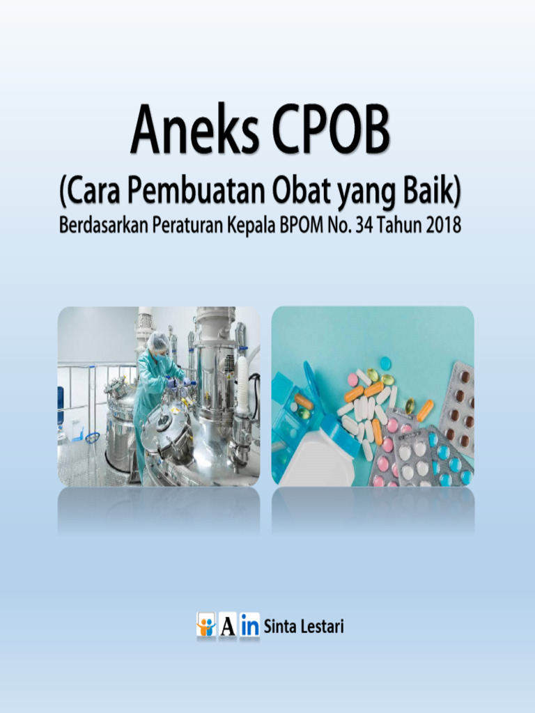 ANEKS 1 Pembuatan Obat Steril (CPOB PerBPOM 34 2018) | PDF | Sains & Matematika | Komputer