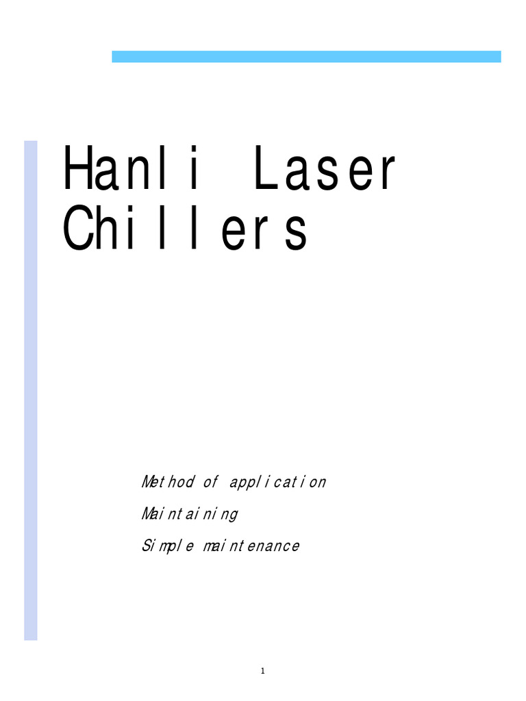 Chillers' Maintenance and Maintenance Manual PDF | PDF | Chemical ...