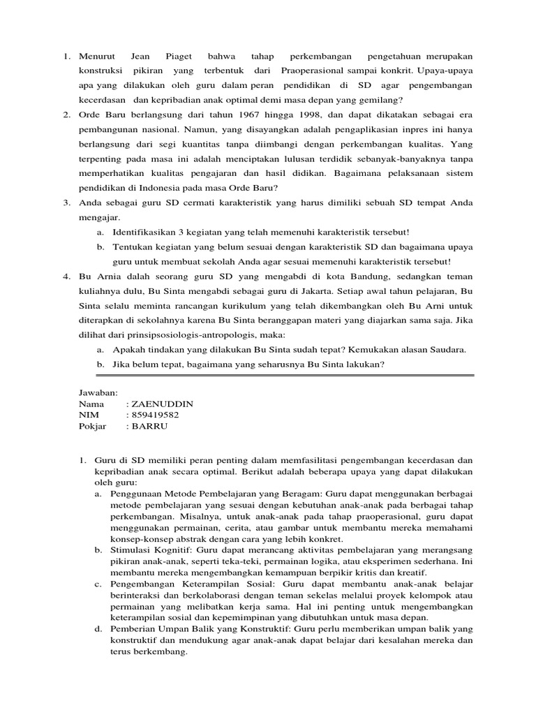 Jawaban Soal MK Perspektif | PDF