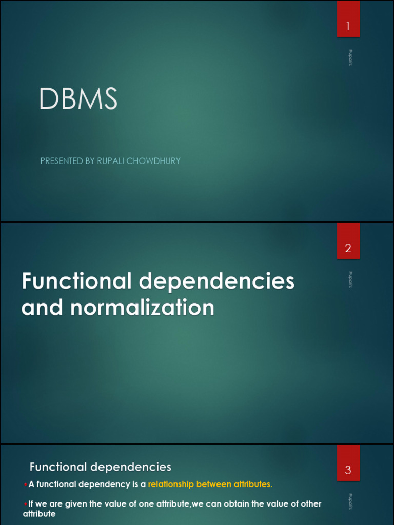 5.functional Dependencies | PDF | Data Model | Data Management