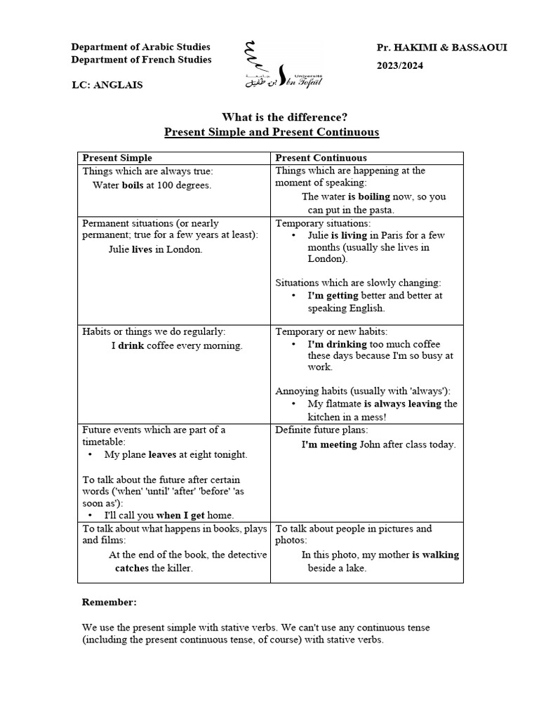 Present - Simple - or - Present - Continuous - Ion-3 (sss1) | PDF ...