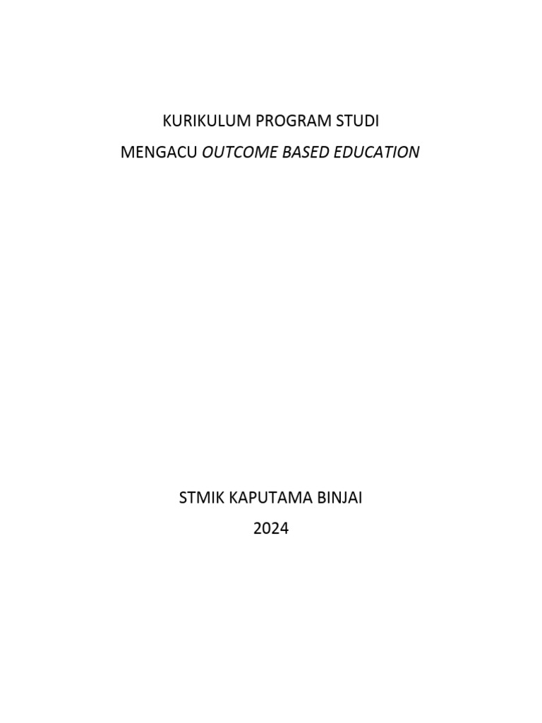 Template Kurikulum OBE REVISED 2024-Old | PDF