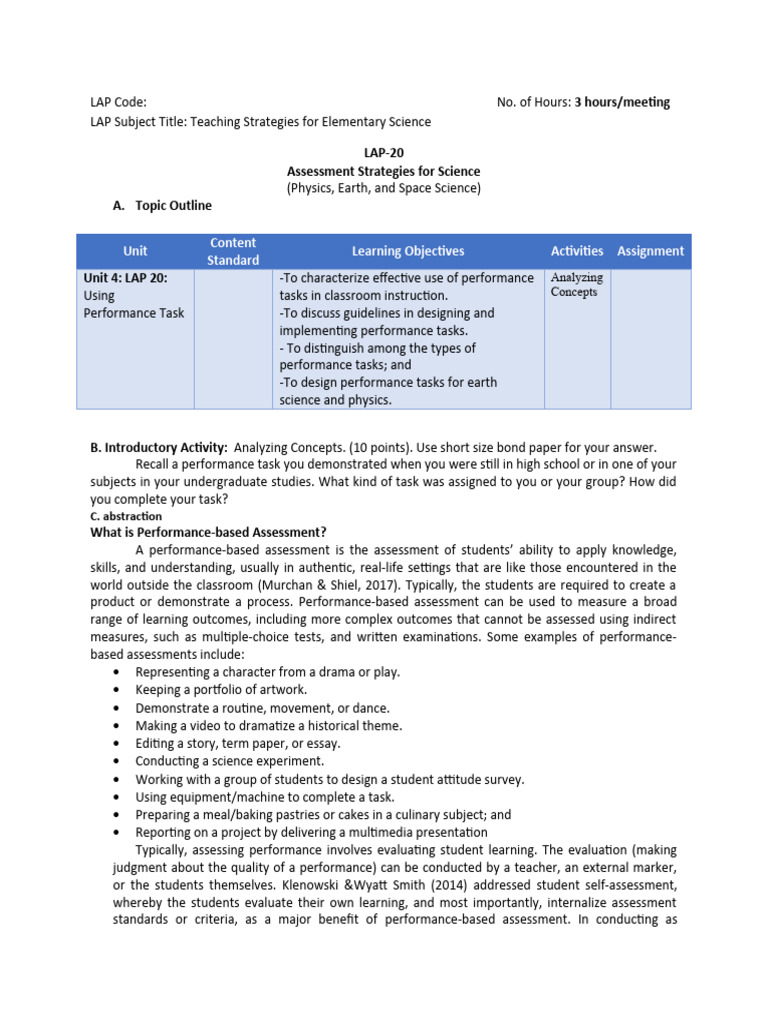 LAP 20 Teaching Strategies | PDF | Educational Assessment | Rubric ...