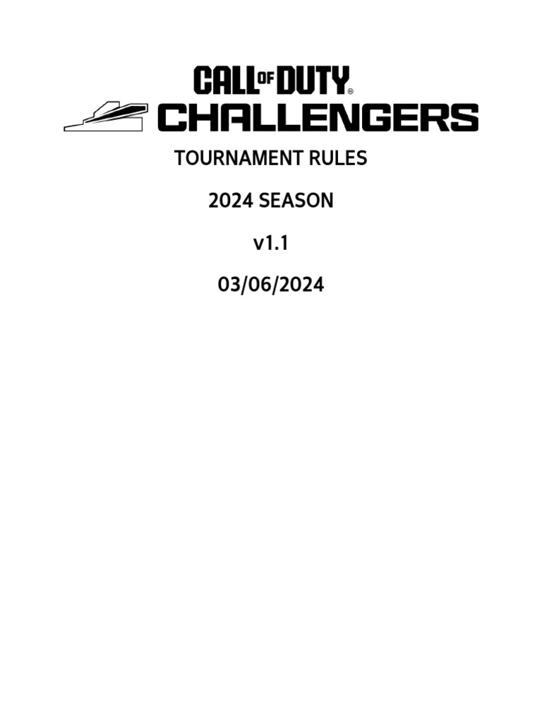 CDL Challengers Rules 2024 | PDF