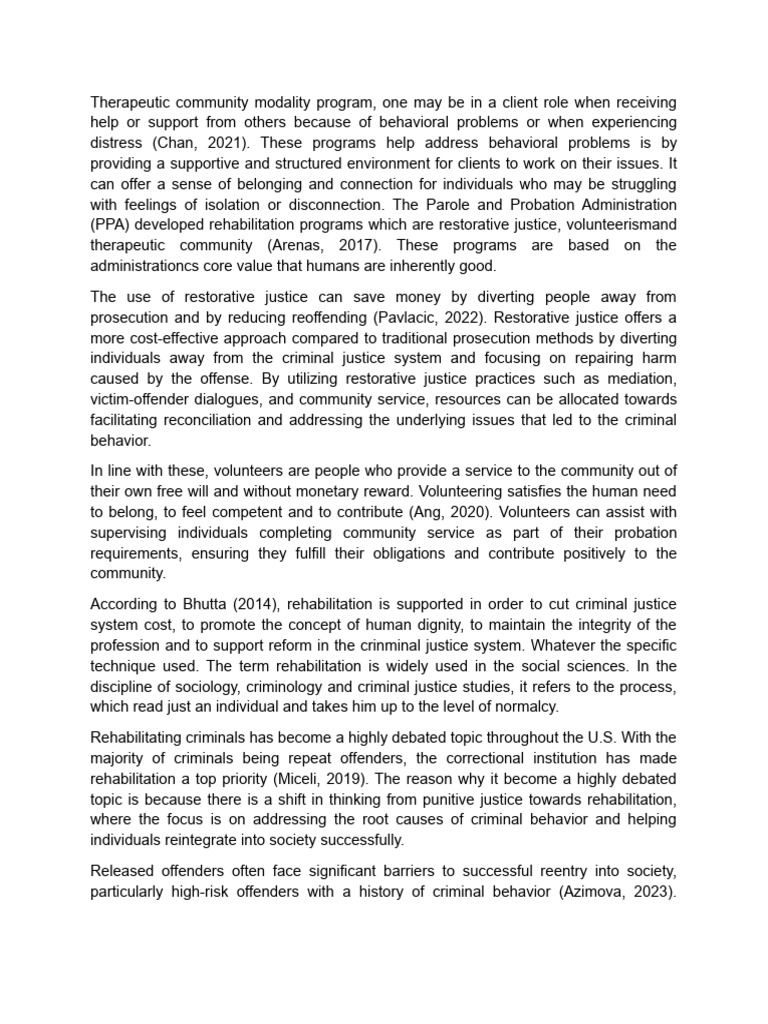 RRL 1 | PDF | Restorative Justice | Rehabilitation (Penology)