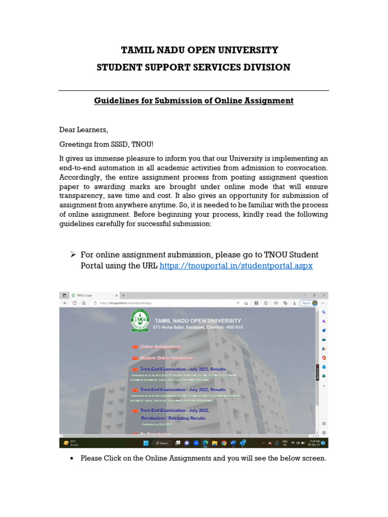 Guidelines For Online Assignment | PDF | Information Technology | Software