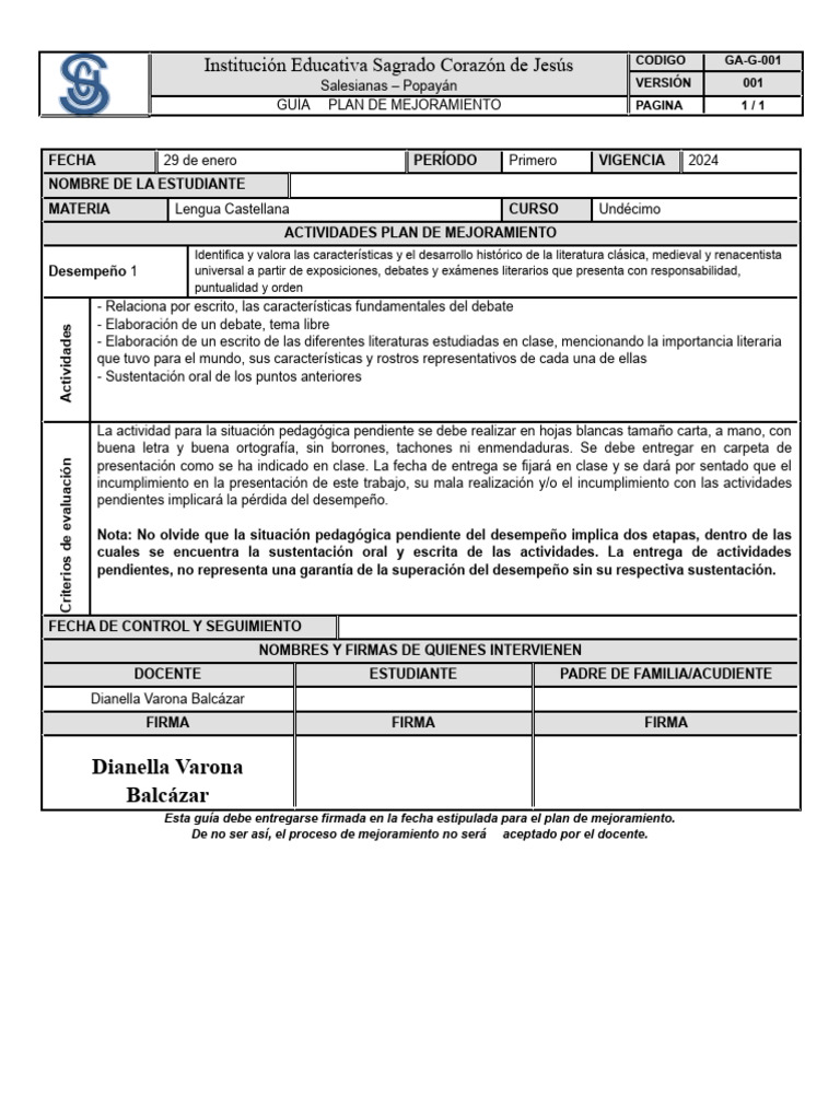 PM Primer Desempeã o UndÃ©cimo | PDF