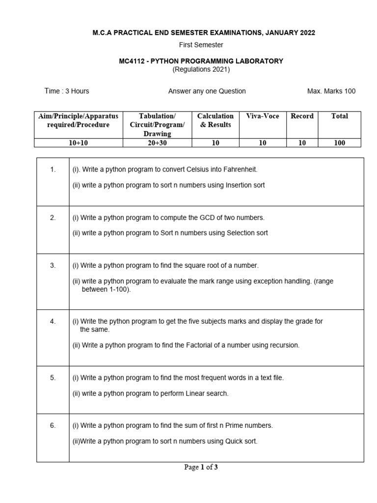 MC4112 Set3 | PDF | Python (Programming Language) | Computing