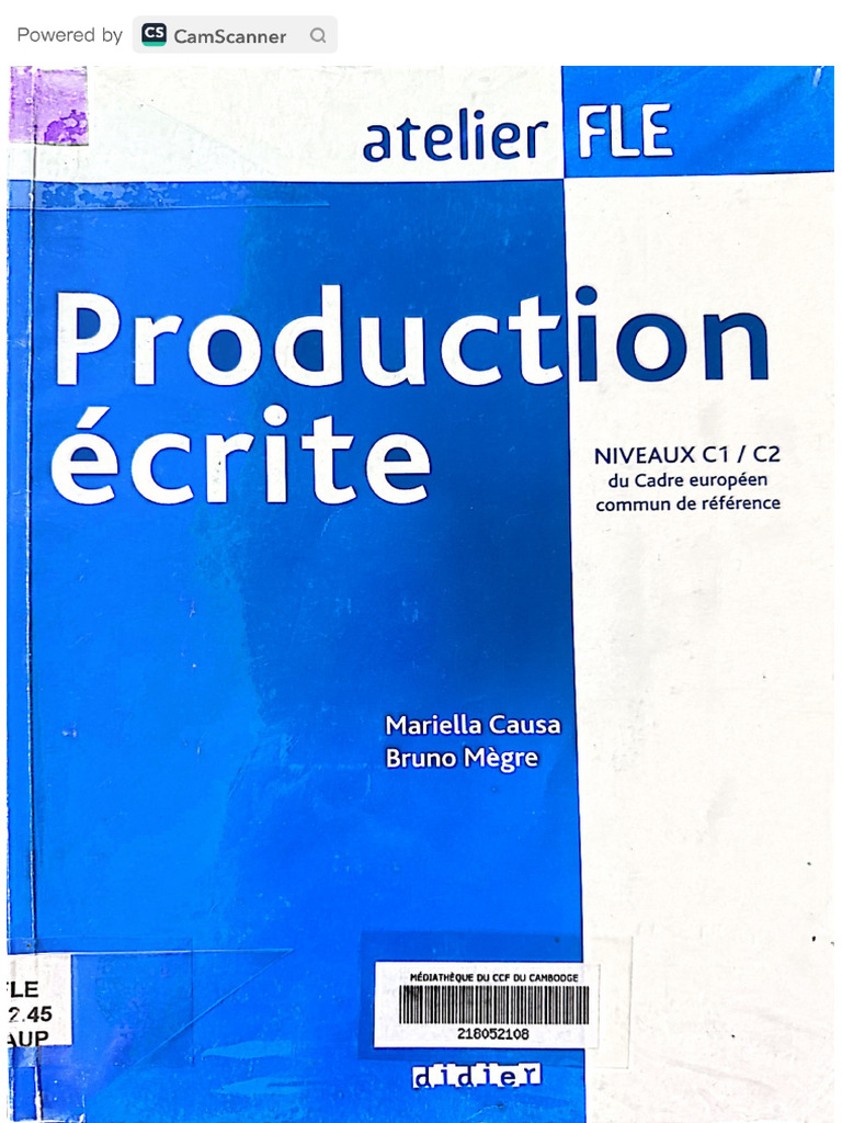 Production Écrite C1C2 | PDF