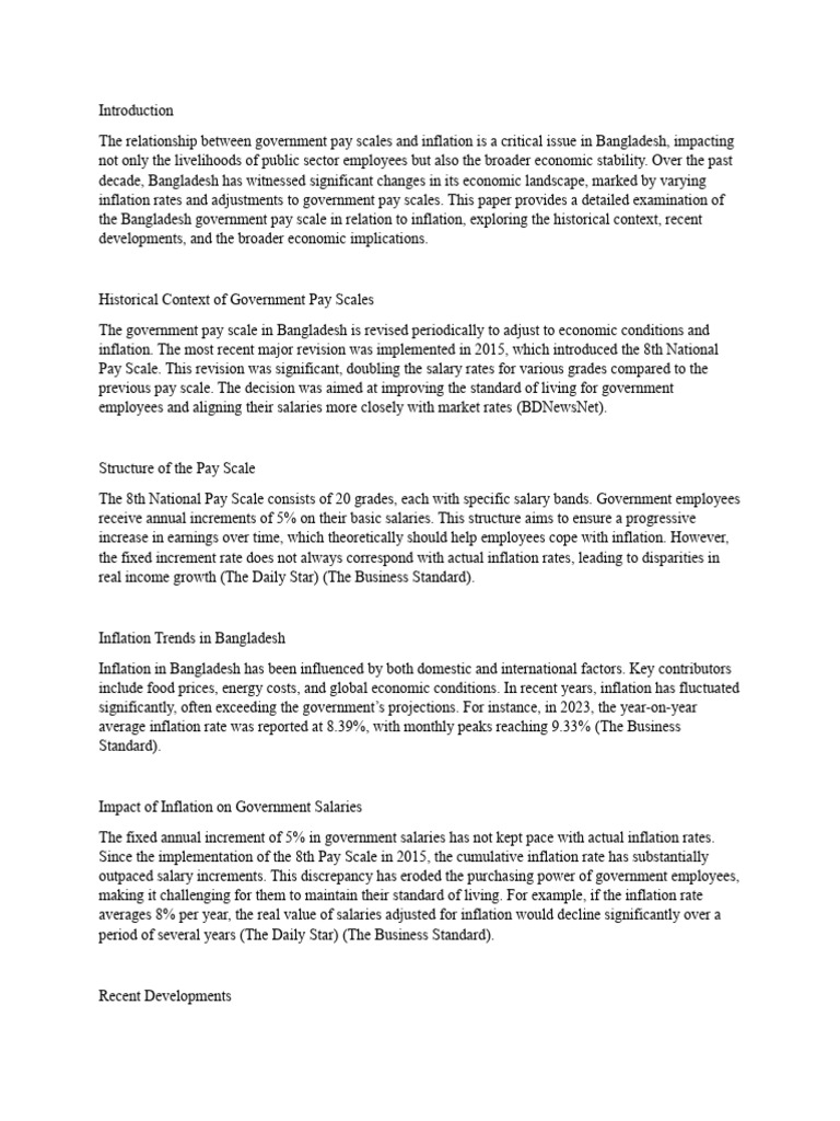 Pay Scale Vs Inflation Pdf Cost Of Living Inflation