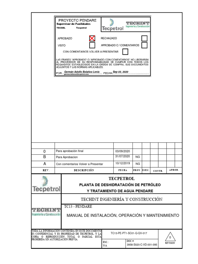 Manual Operacion y Mantenimiento Ptar | PDF | Aguas residuales | Tratamiento de aguas residuales