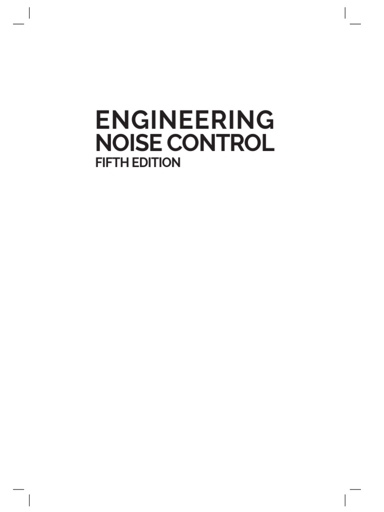 Engineering Noise Control Fifth Edition | PDF | Acoustics | Hearing