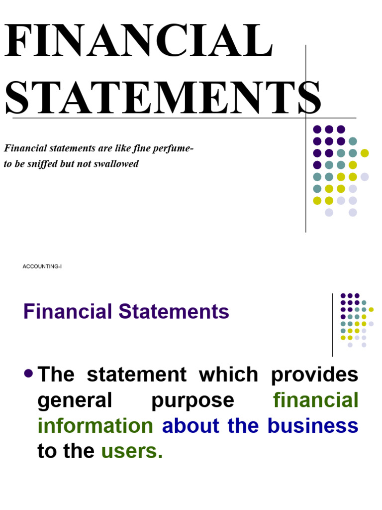 Financial Statments | PDF | Debits And Credits | Expense