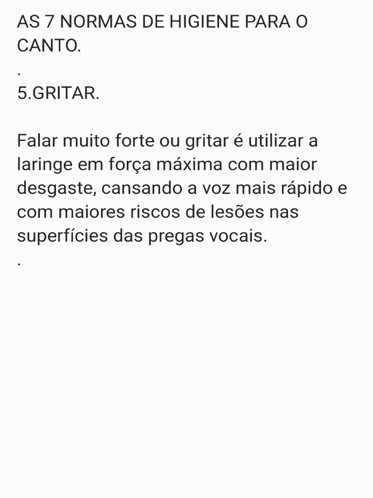 Regras de Canto Parte III | PDF