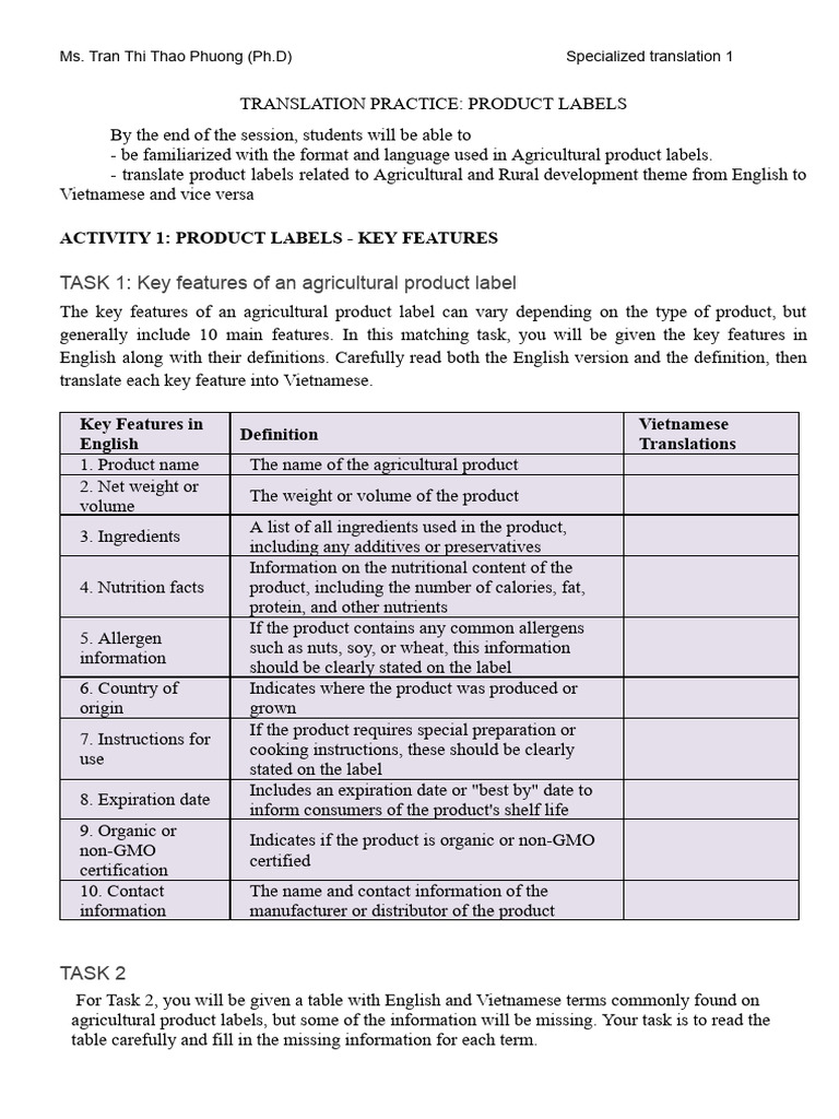 Agricultural Product Label Translation Guide | PDF | Fat | Nutrition