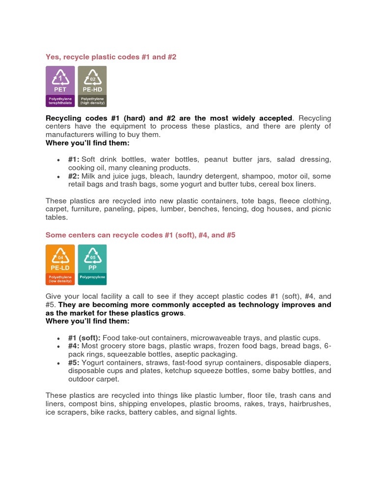 Recycling Plastic - Basics | PDF | Recycling | Polystyrene