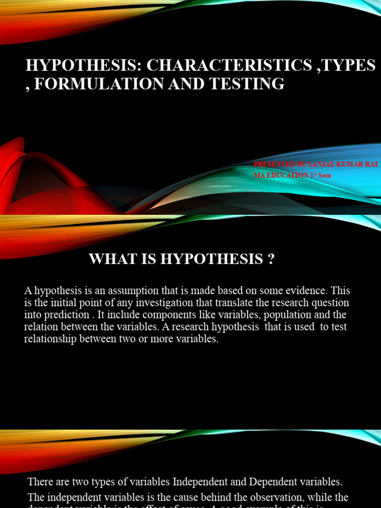 On Hypothesis | PDF | Hypothesis | Null Hypothesis