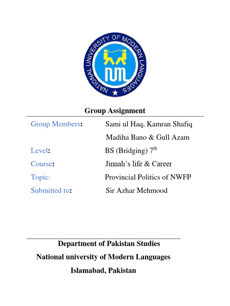 NWFP Politics & Jinnah's Influence | PDF | Khyber Pakhtunkhwa | All ...