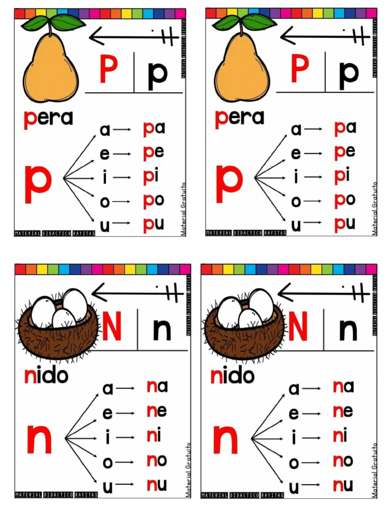Letras Sílaba Directa | PDF