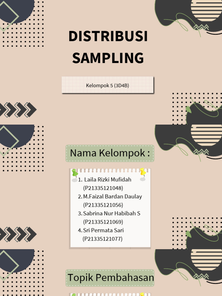Pengertian dan Perhitungan Distribusi Sampling | PDF