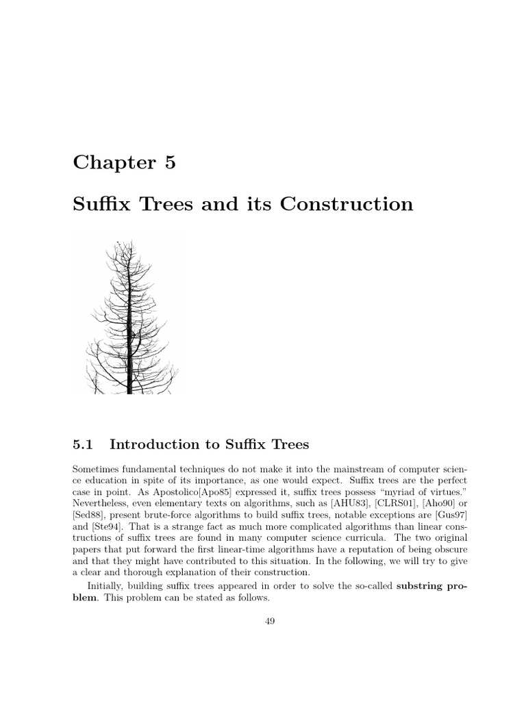 Suffix Trees in Detail | PDF | String (Computer Science) | Time Complexity