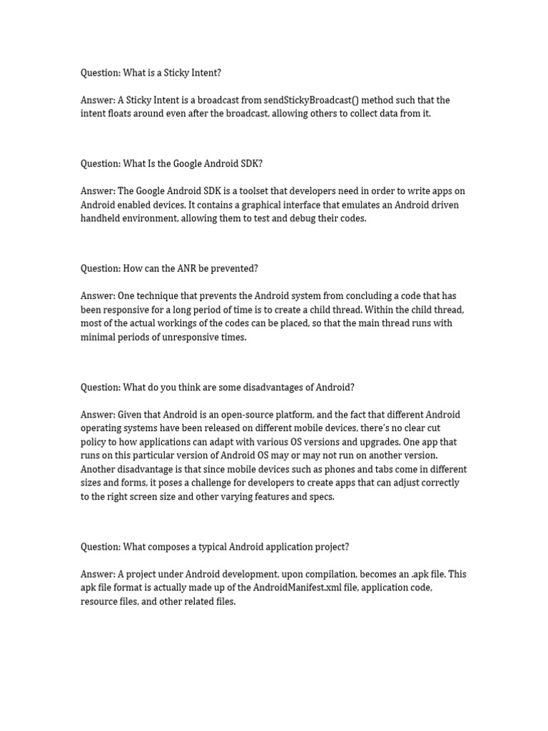 Understanding Android Development Concepts | PDF | Android (Operating System) | Operating System