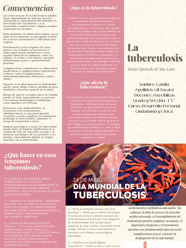 Triptico 2 DPCC | PDF | Alimentos | Tuberculosis