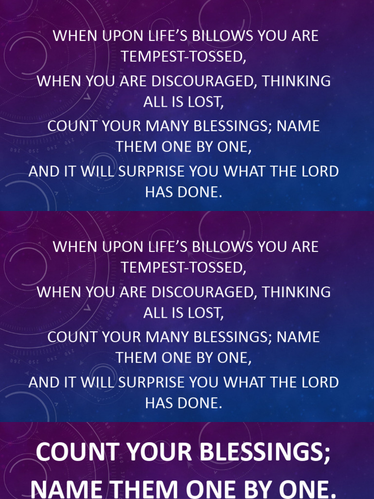 Count Your Blessing | PDF