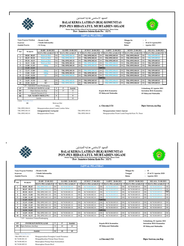 Jadwal Dan Program Kerja | PDF