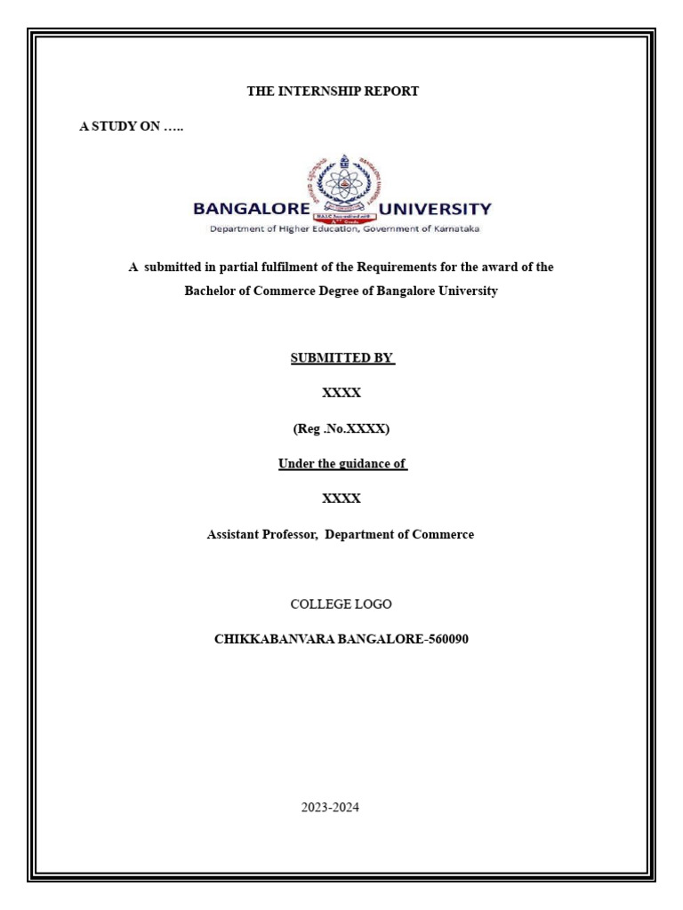 Project Bcom Cover Page | PDF | Academic Degree | Vocational Education