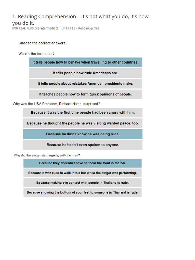 Units 7&8 – Reading extras | PDF