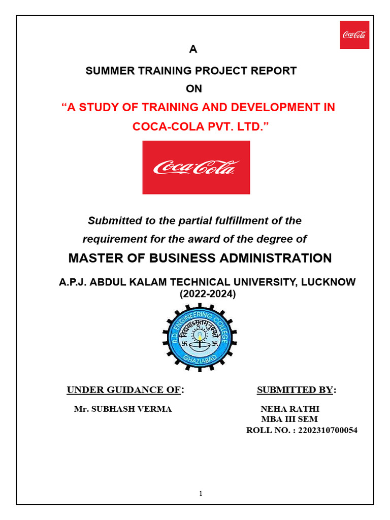 Coca Cola | PDF | Learning | Teaching Method