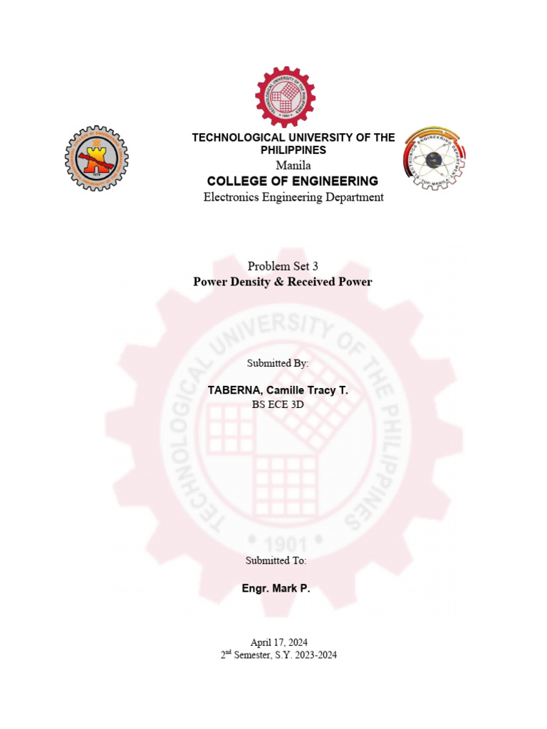 Problem Set 3 Power Density | PDF