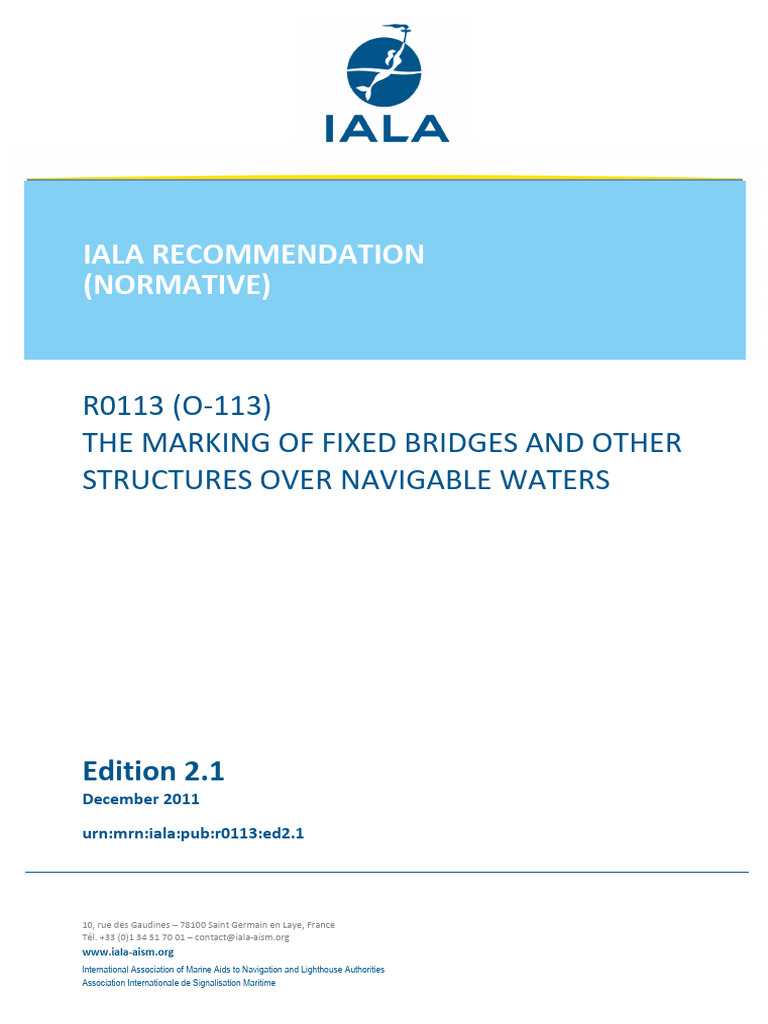IALA R0113: Bridge Marking Standards | PDF