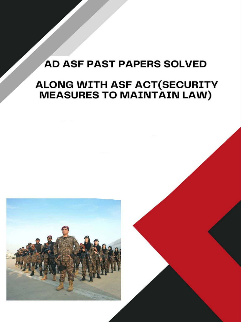 ASF Past Papers With Act | PDF