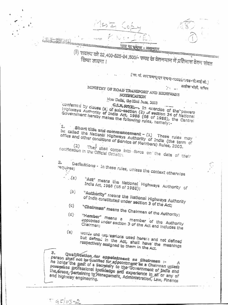 NHAI Rules | PDF | Economies