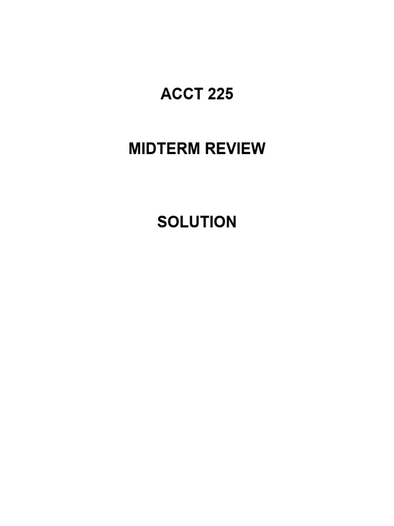Accounting Midterm Review Guide | PDF | Cost Of Goods Sold | Expense