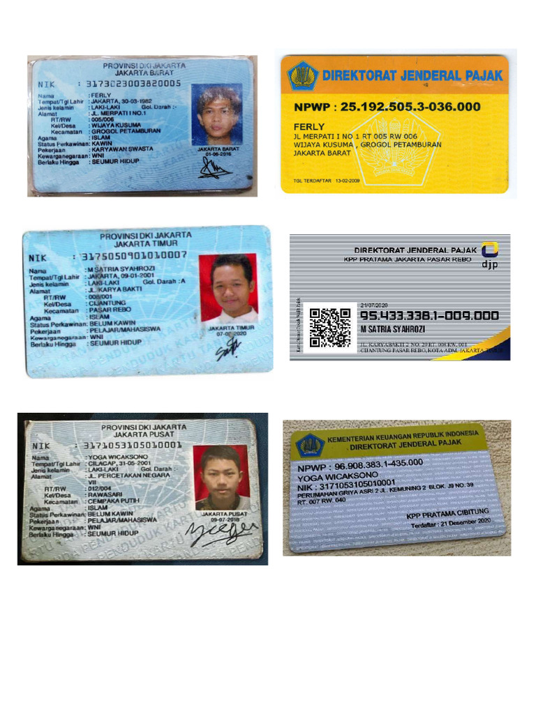 KTP NPWP Pengurus Yang Sudah Ada | PDF