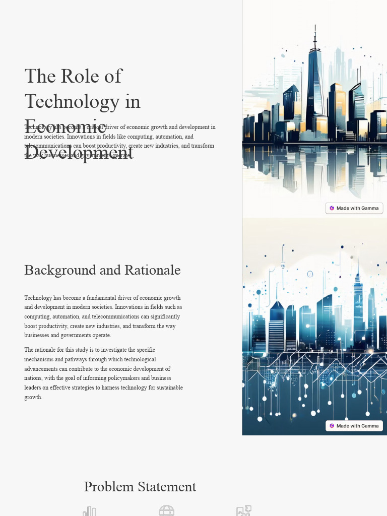 The Role of Technology in Economic Development 1 | PDF | Economic ...