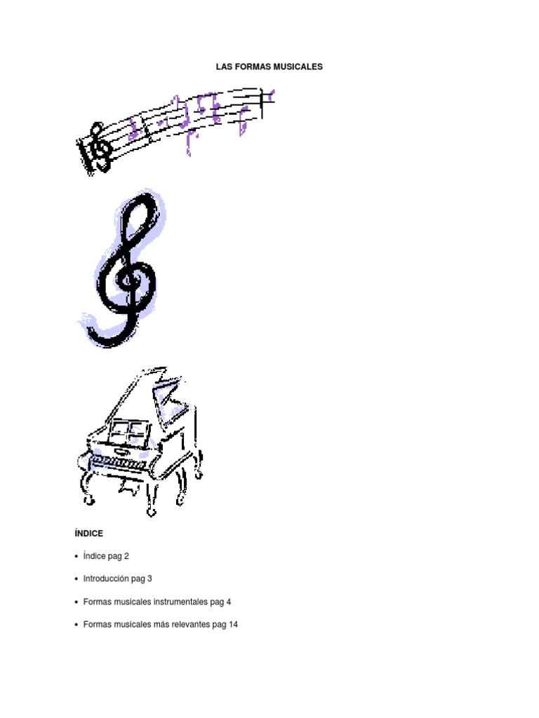 Formas Musicales: Guía Completa | PDF | Sonata | Música clásica